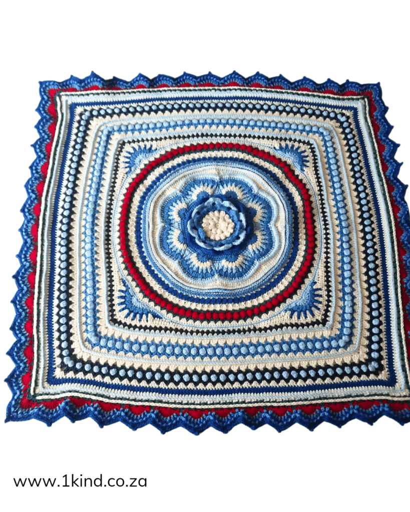 Designer Crochet Cuddle Cover (Royal Blue) - One of a Kind Online Shop